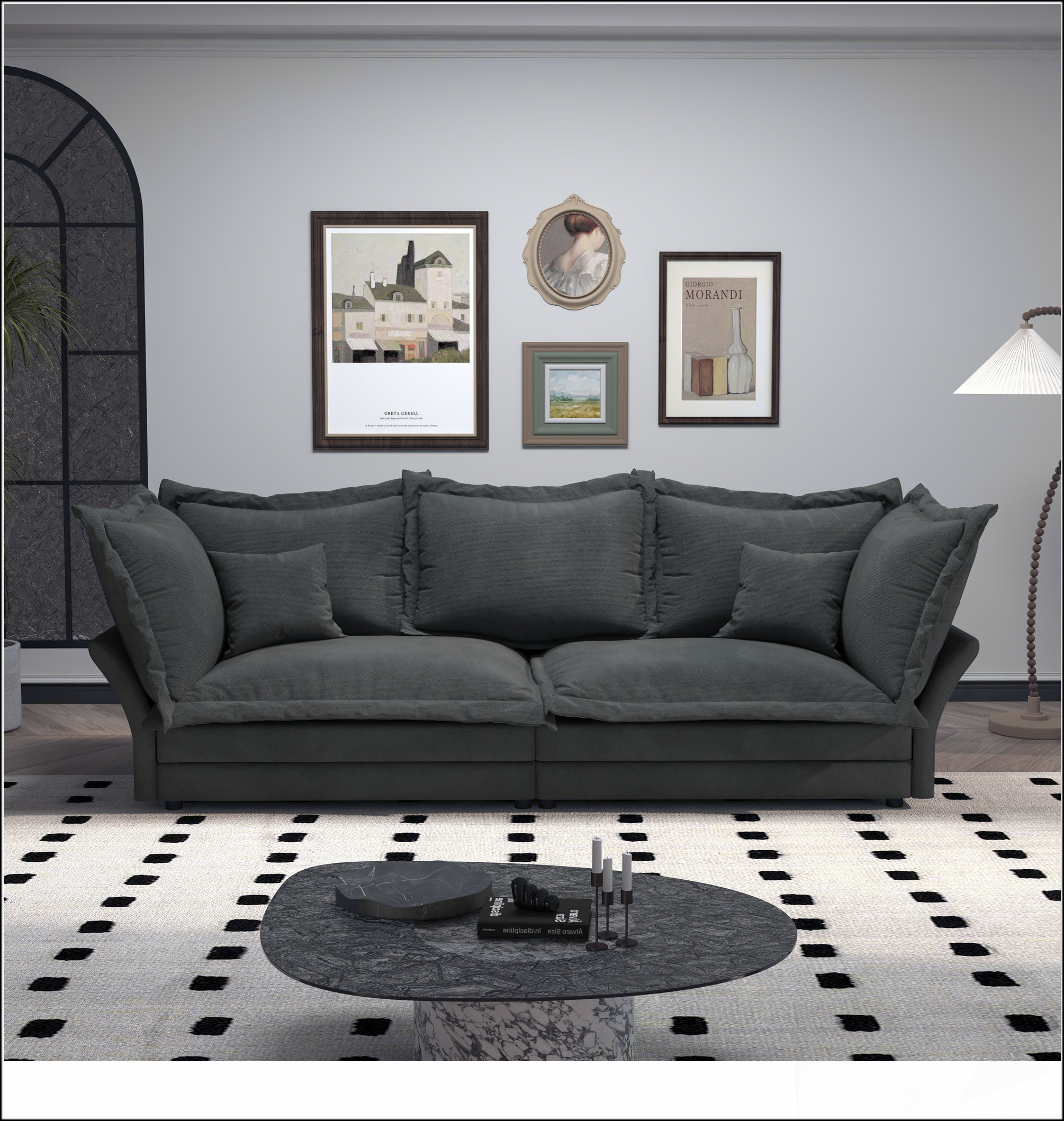George Oliver Modern Upholstered Sofa Deep Seat Cloud Couch with ...