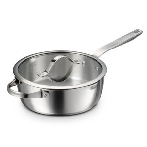 Tramontina Tempo Tri-Ply Base Stainless Steel 3.5-Quart Saute Pan with ...