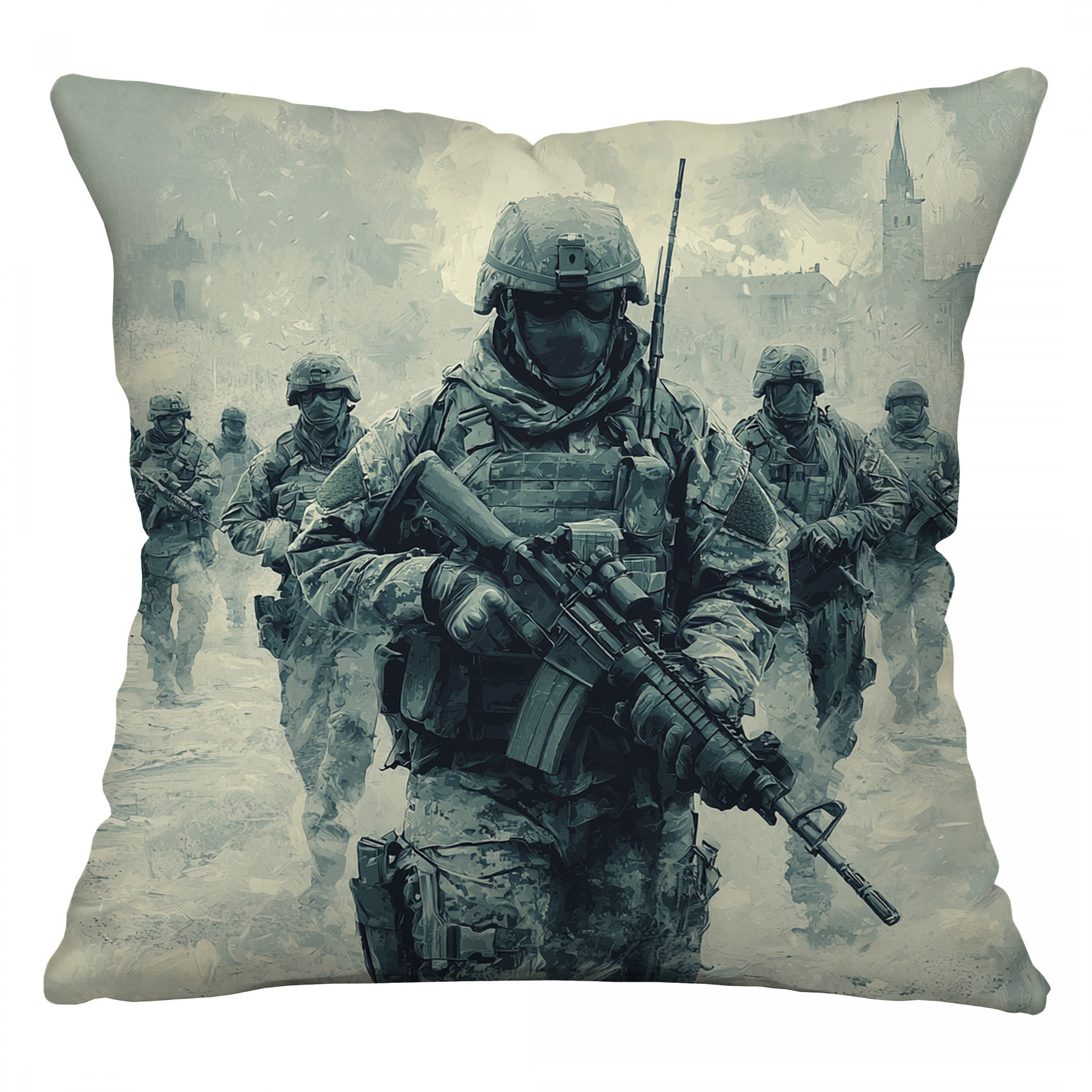 VisionDecor Soldiers Marching Throw Pillow, Military Twill Pillows ...