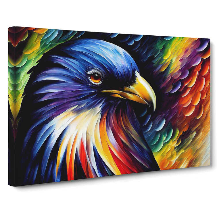 ClassicLiving Raven Bird Painting Vol.2 Abstract - Wrapped Canvas ...