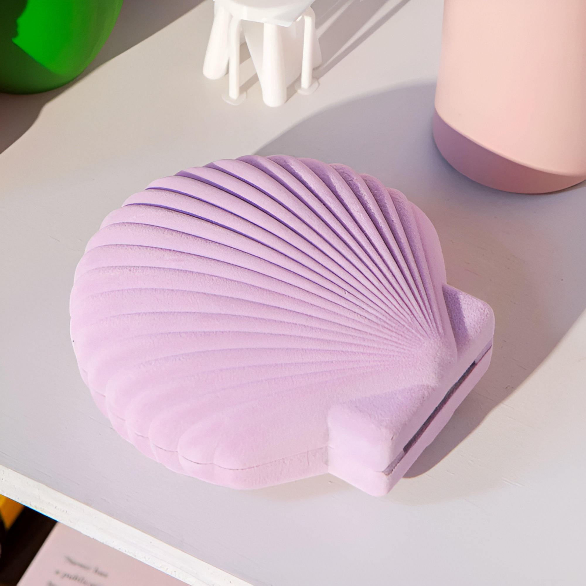 Dovecove Portable Shell Jewellery Box Velvet Texture Skin Friendly Care ...