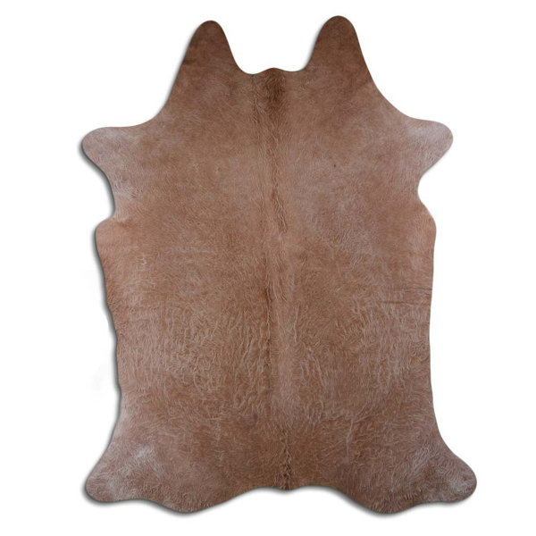 Foundry Select Tekira Handmade Cowhide Brown Rug | Wayfair