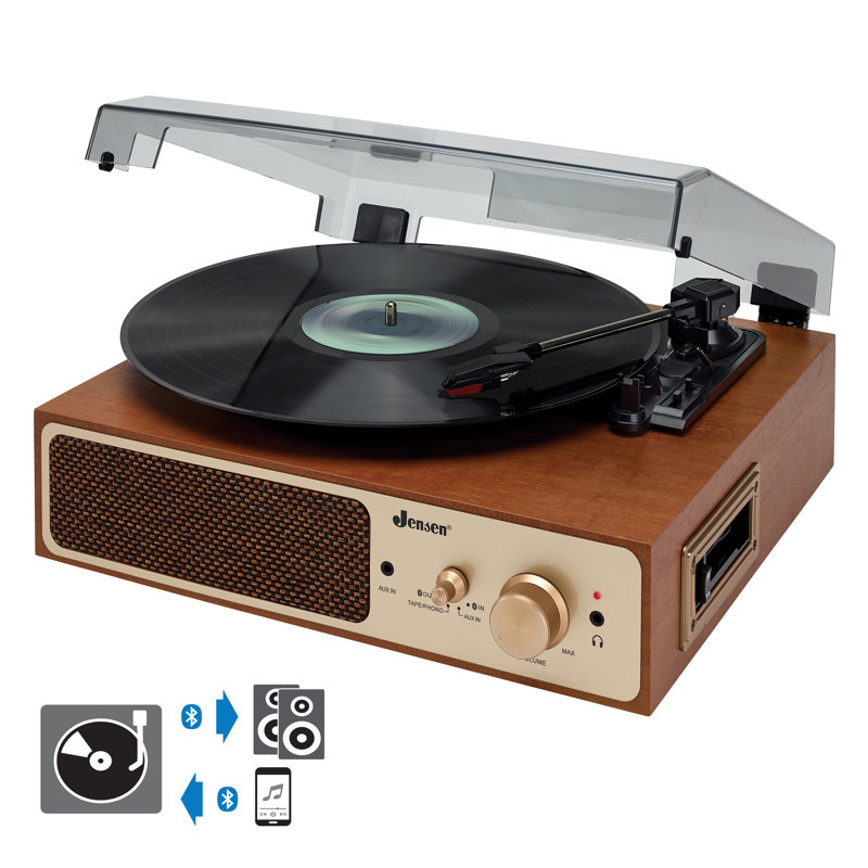 Jensen Decorative Record Player with Stereo Speakers & Reviews ...