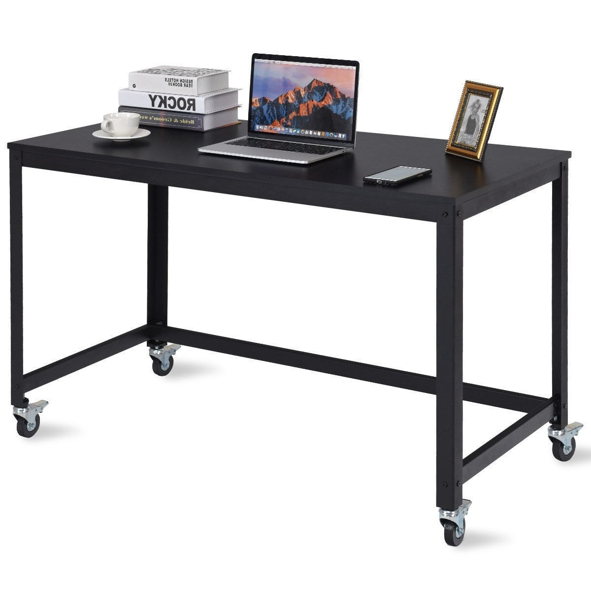 Latitude Run® Stainless Steel Computer Desk | Wayfair