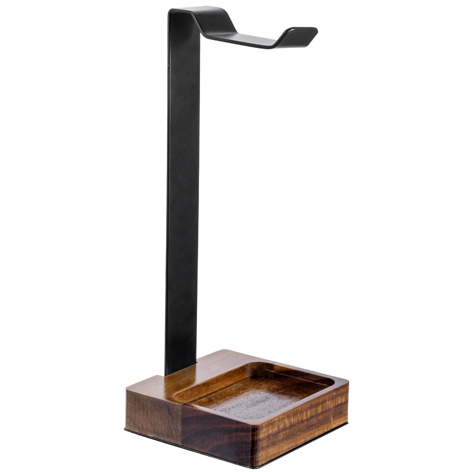 17 Stories Acacia Wood Desktop Headphone Stand | Wayfair