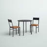 Zipcode Design™ 3 Piece Round Dining Table Set With Cushioned Chairs ...