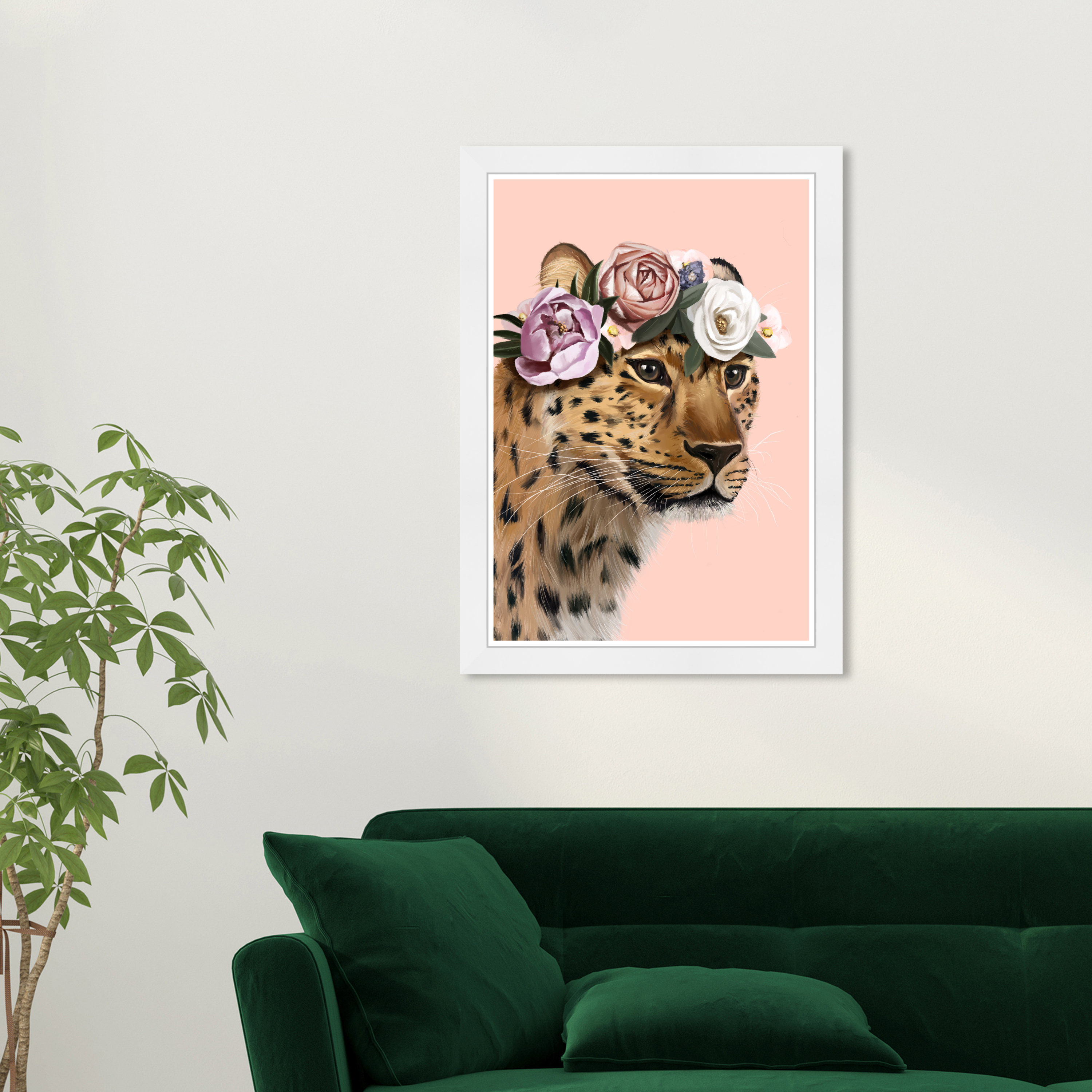 Mercer41 Animals Feline Beauty Glam Pink Paper Wall Art Print - Wayfair ...