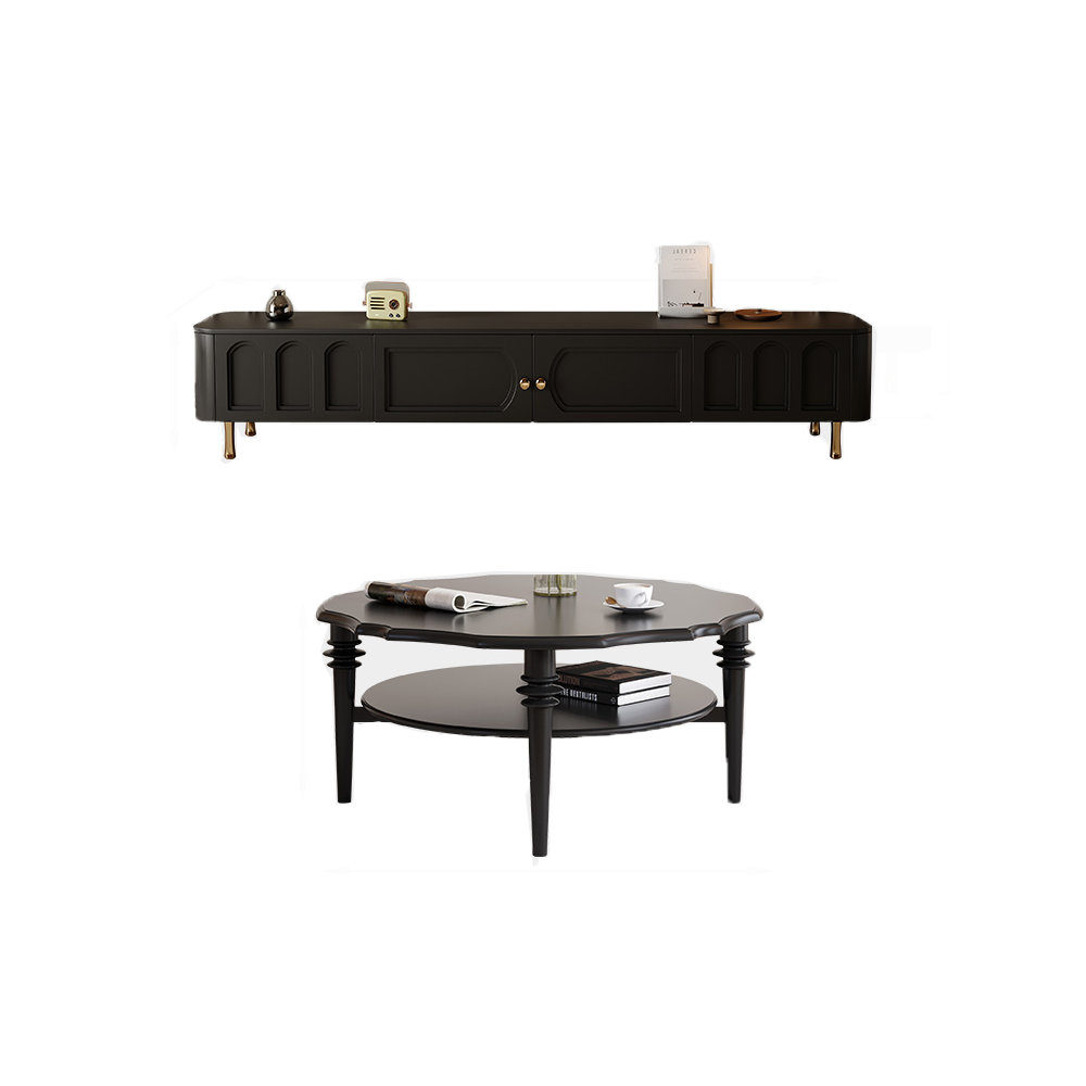 moonlight design French TV Stand Coffee Table Combination 3 - Piece ...