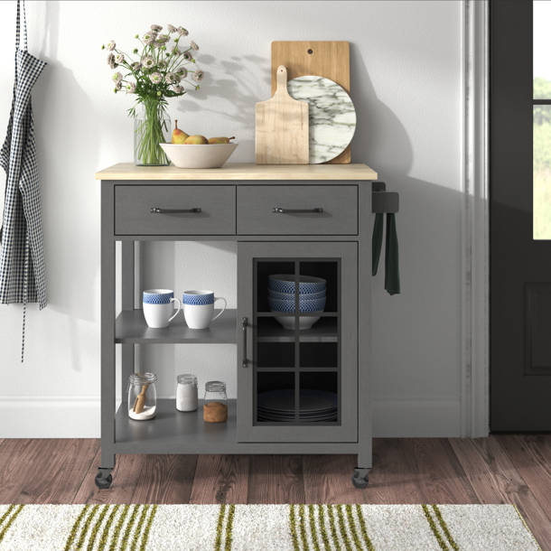 Breakwater Bay Nathaly Kitchen Cart & Reviews | Wayfair