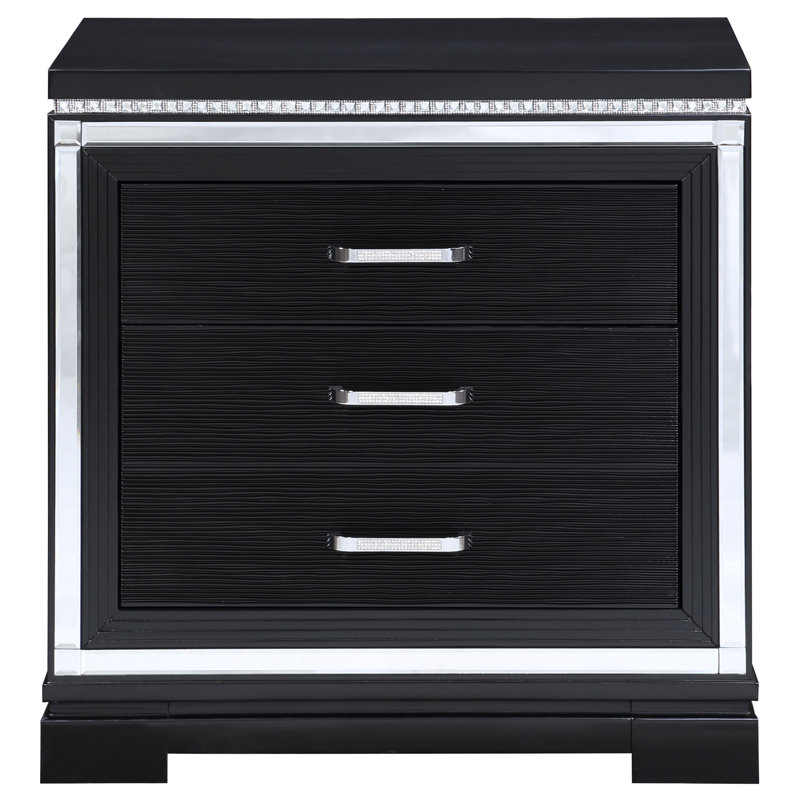 Alma Cappola 2-Drawer Nightstand Black | Wayfair