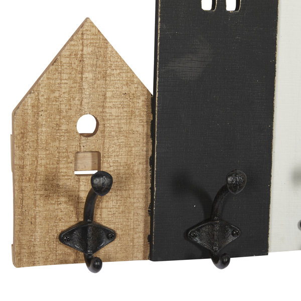 Sand & Stable Cayden Wall Mounted Coat Rack in Black/Brown & Reviews ...