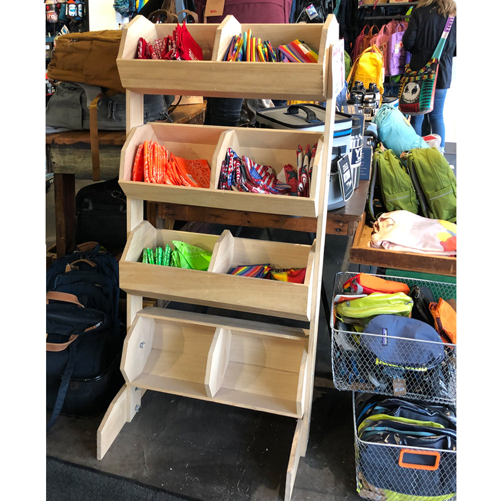 One Allium Way 54.5" H X 27" W - 4-Tier Wooden Barrel Display Rack With ...