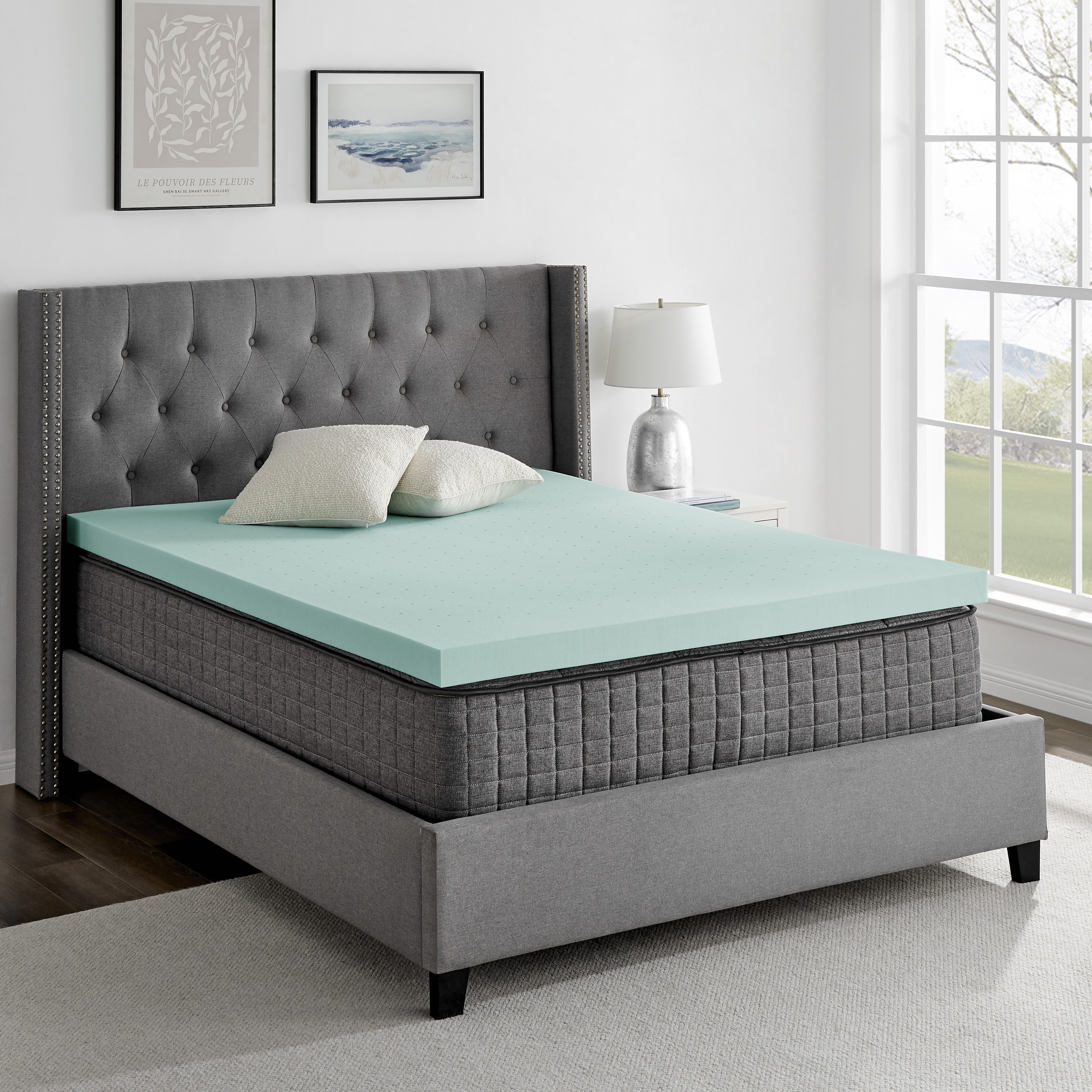 Alwyn Home Purdy 2'' Cooling Infused Gel Memory Foam Mattress Topper ...