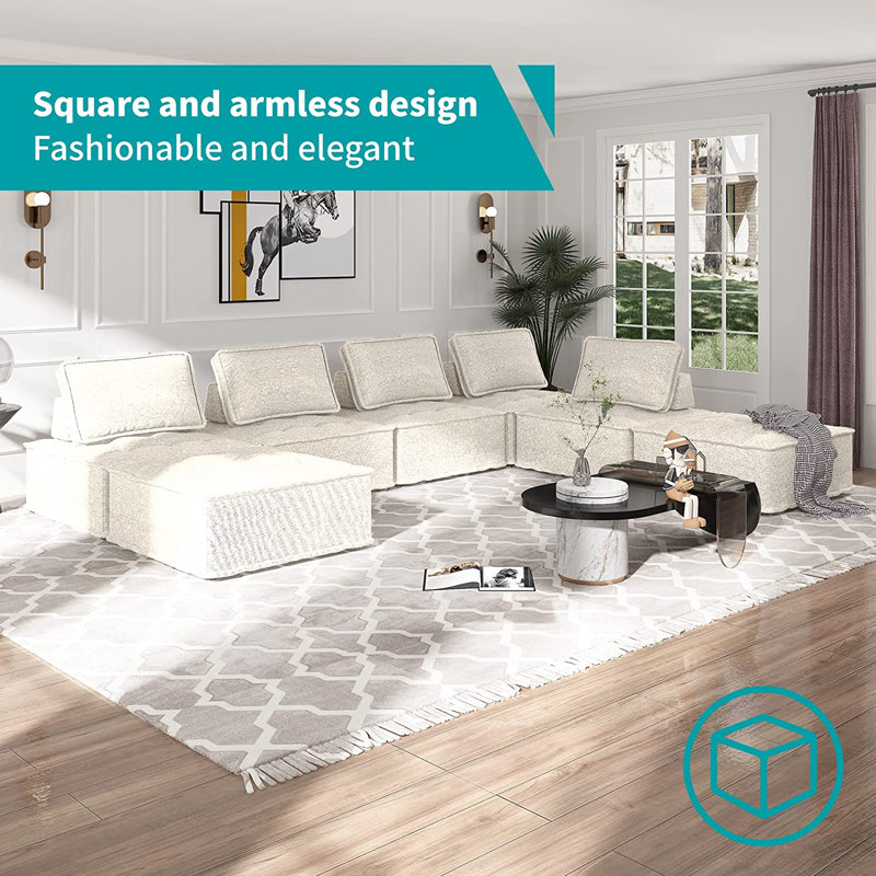 Latitude Run® 32" Armless Modular Sofa | Wayfair