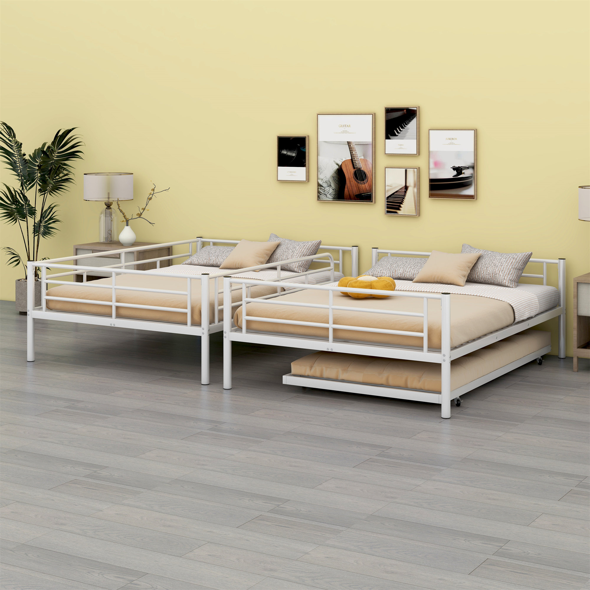 Isabelle & Max™ Angelese Kids Bunk Bed with Trundle | Wayfair