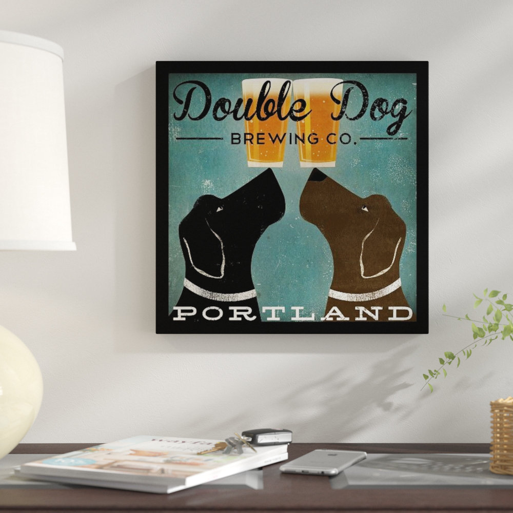 Winston Porter Double Dog Brewing Co Portland Framed On Paper by Ryan ...