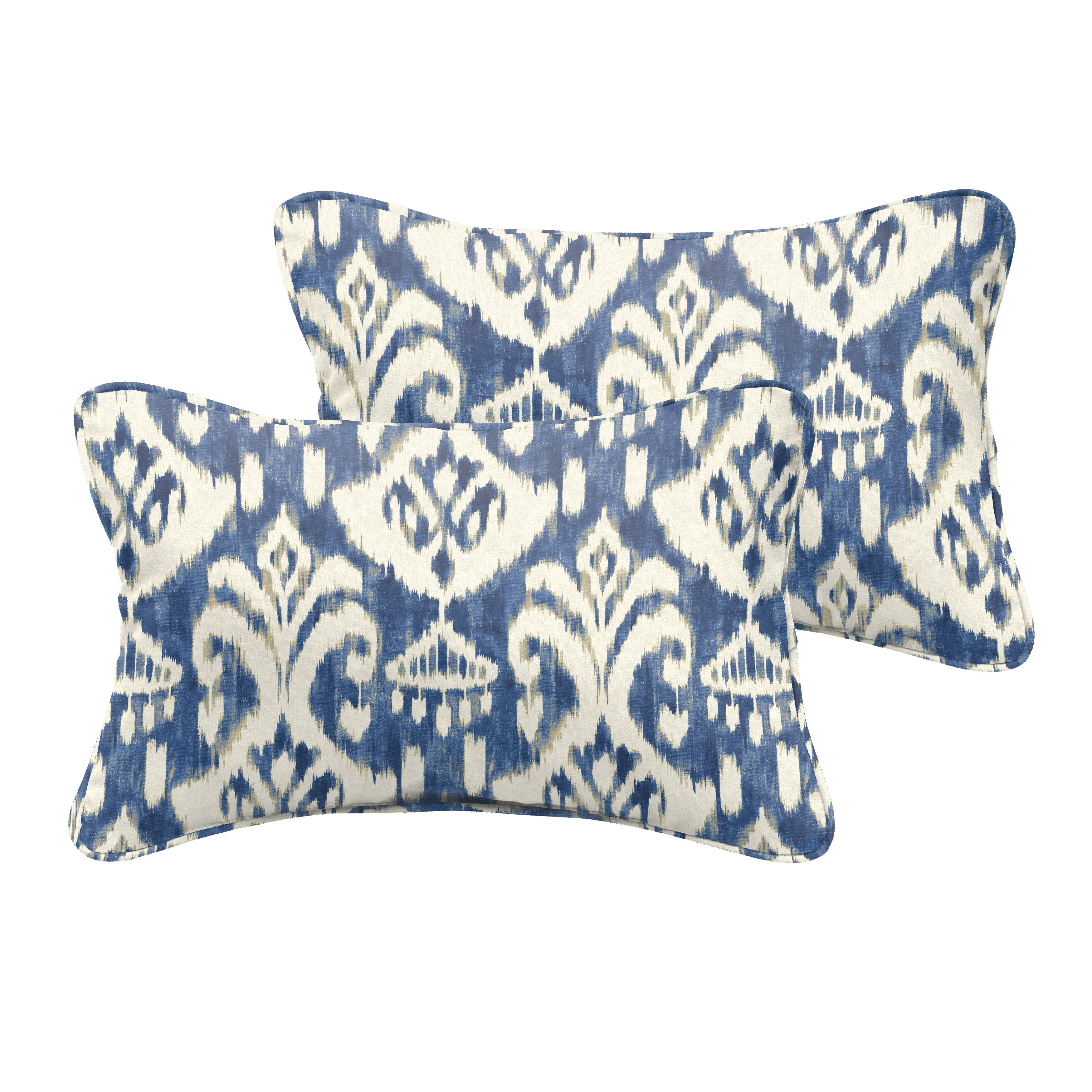 Mozaic Company Reagan II Indoor / Outdoor Ikat Lumbar Pillow | Wayfair
