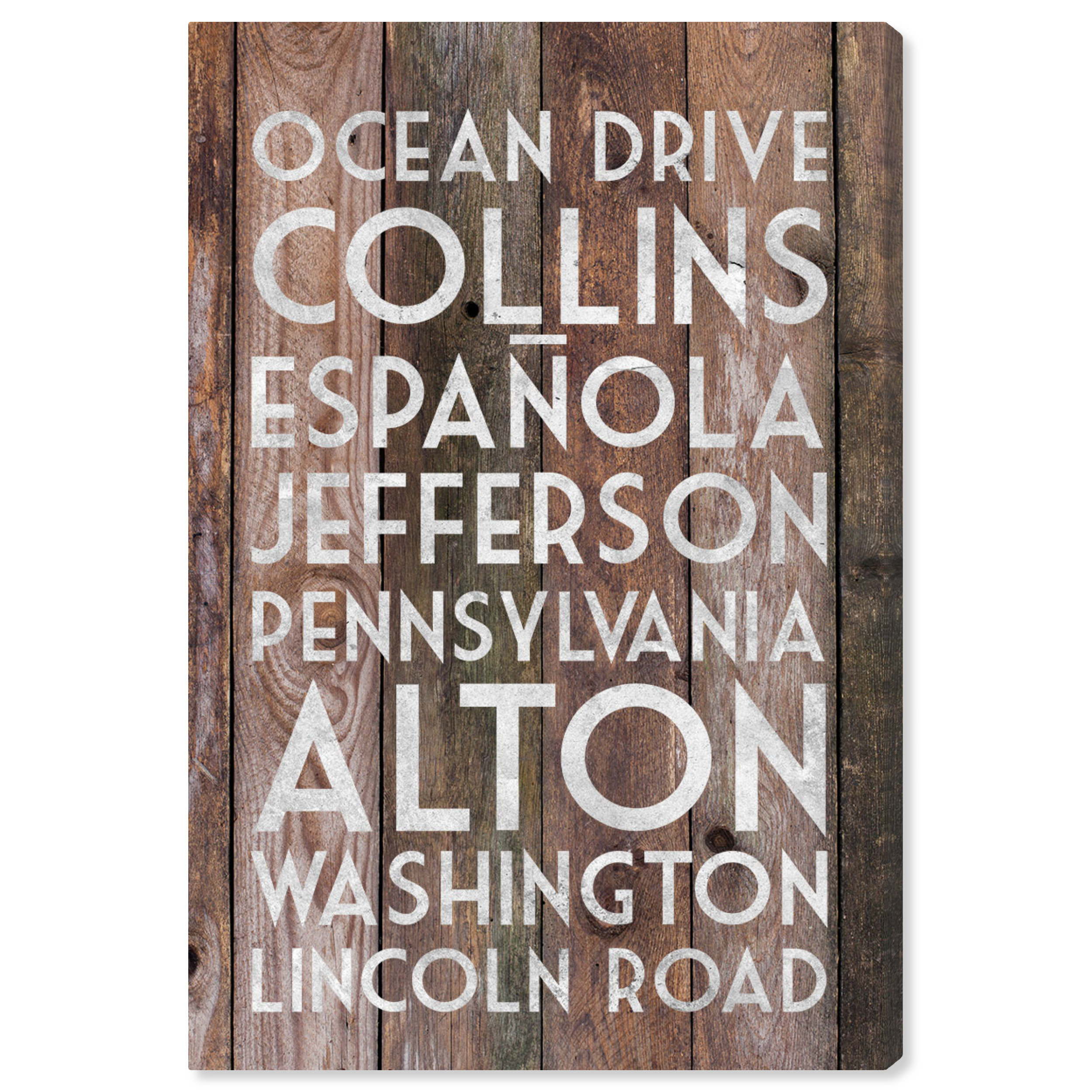 Art Remedy Summers Big Names Wood - Textual Art Print on Canvas | Wayfair