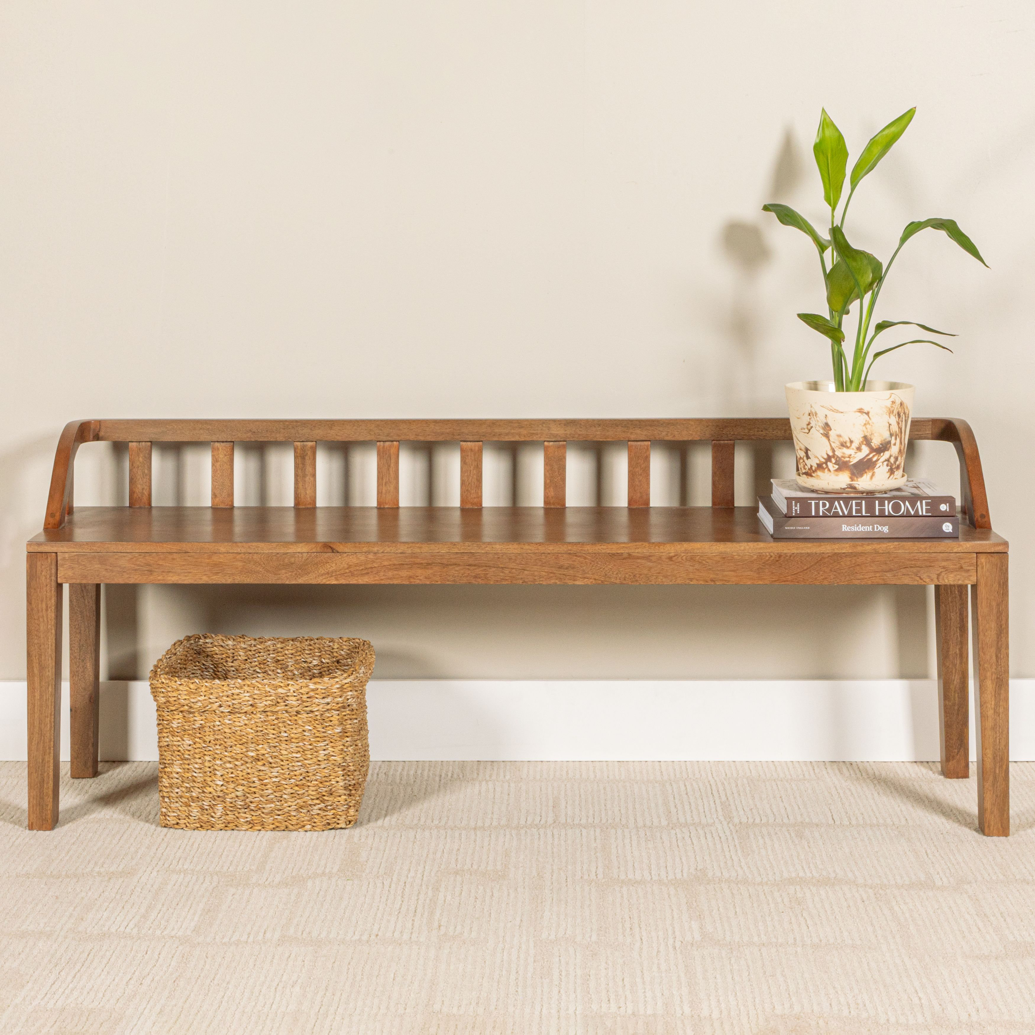 Rowena Interiors Williamsburg Mango Wood Bench & Reviews - Wayfair Canada