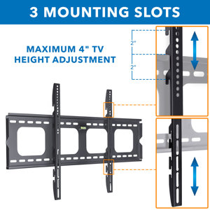Mount-It Low-Profile Large Flush TV Wall Mount | Ultra-Slim Fixed TV ...