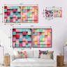 Design Art Popart Candyland Blocks - Abstract Shapes Square Collage Set ...