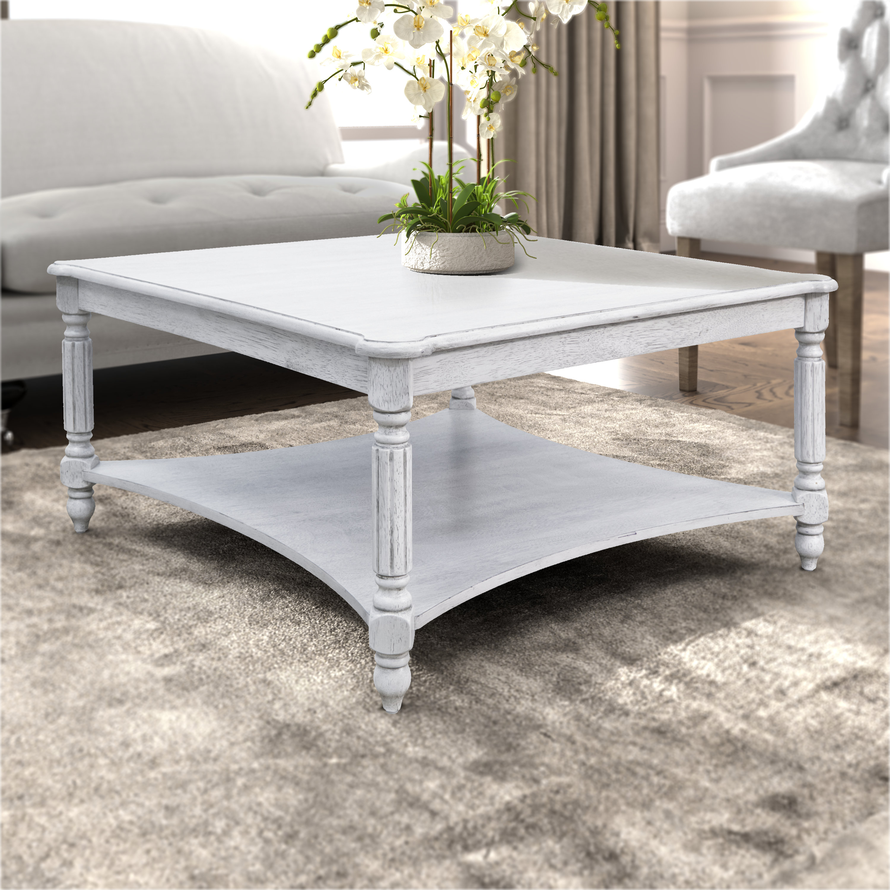 Laurel Foundry Modern Farmhouse Locke Solid Wood Square Coffee Table ...