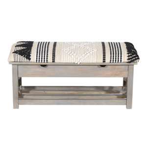 Dakota Fields Braxdyn Upholstered Drawers Storage Bench | Wayfair