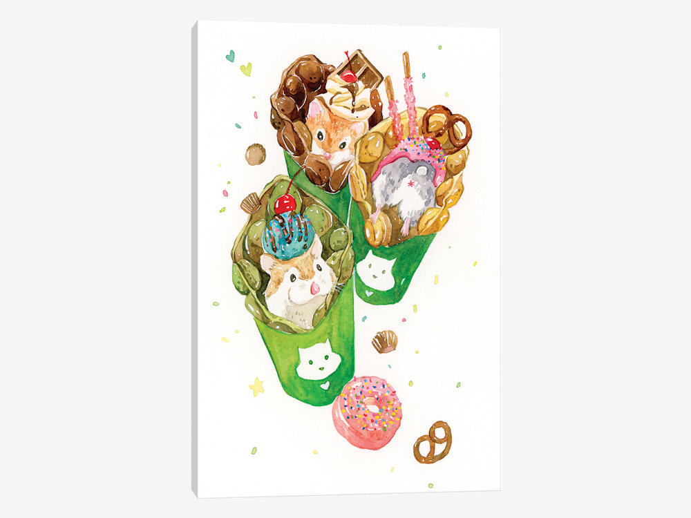 East Urban Home 'Egg Waffle' Print on Canvas | Wayfair