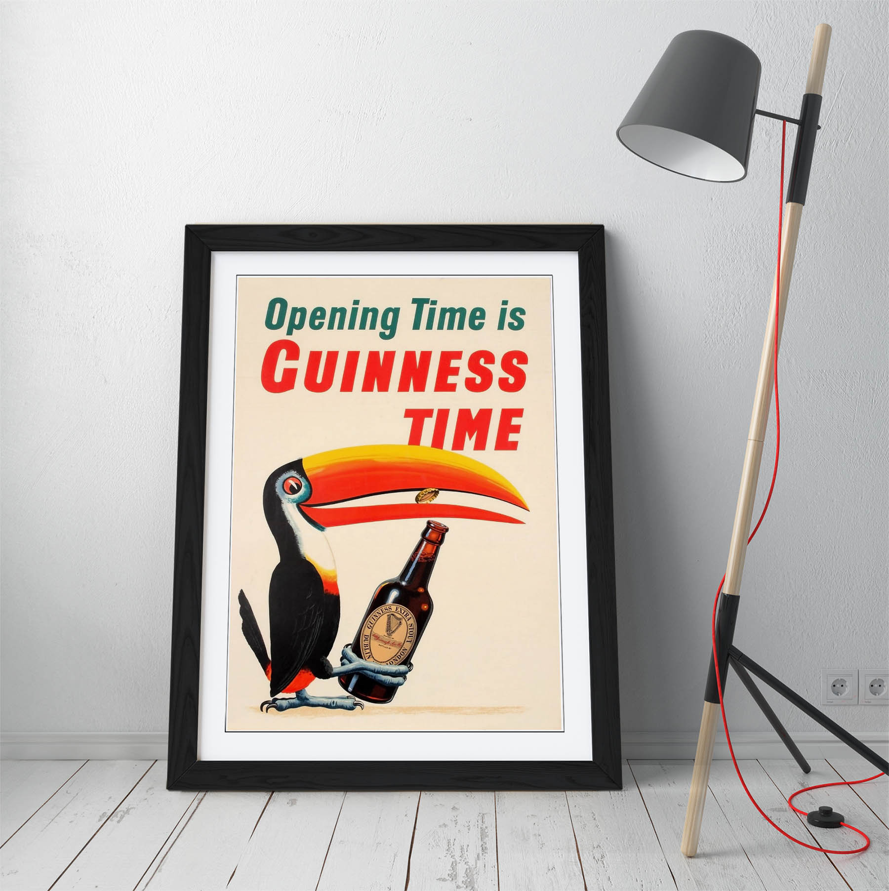 Happy Larry Vintage Guinness Time Poster Advert Pub Framed Wall Art ...