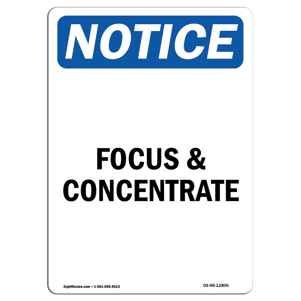 SignMission Focus and Concentrate Sign | Wayfair