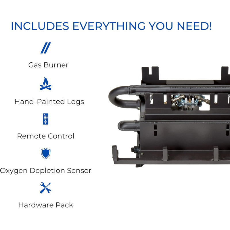 G & R PLUMBING ENTERPRISES, INC. Dual Fuel Ventless Fireplace Logs Set ...