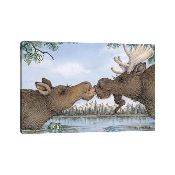 Alpen Home Moose'n Around by Jeffrey Severn - Wrapped Canvas Print ...
