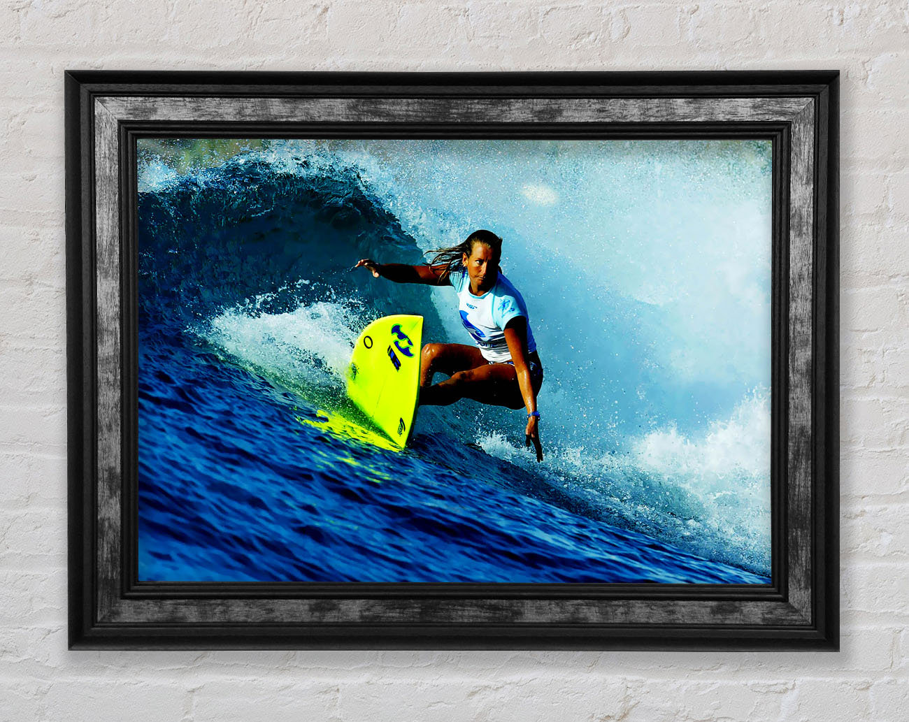 Highland Dunes Surfer Number One Female Framed Print | Wayfair.co.uk