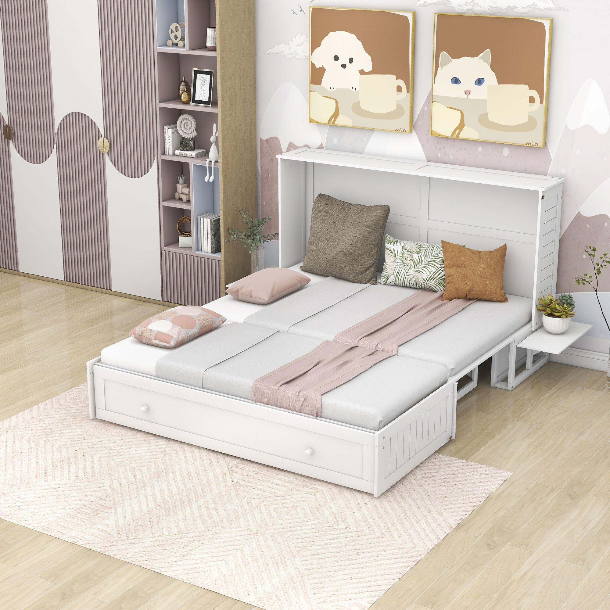 Winston Porter Kamia Queen Convertible Bed by Red Barrel Studio® | Wayfair