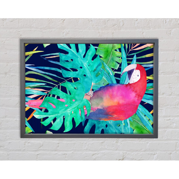 Bright Star Parrot Jungle - Single Picture Frame Art Prints on Canvas ...