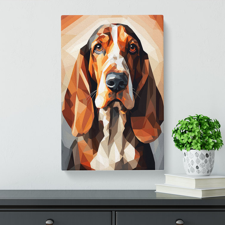 Marlow Home Co. Basset Hound Geometric - Print | Wayfair.co.uk