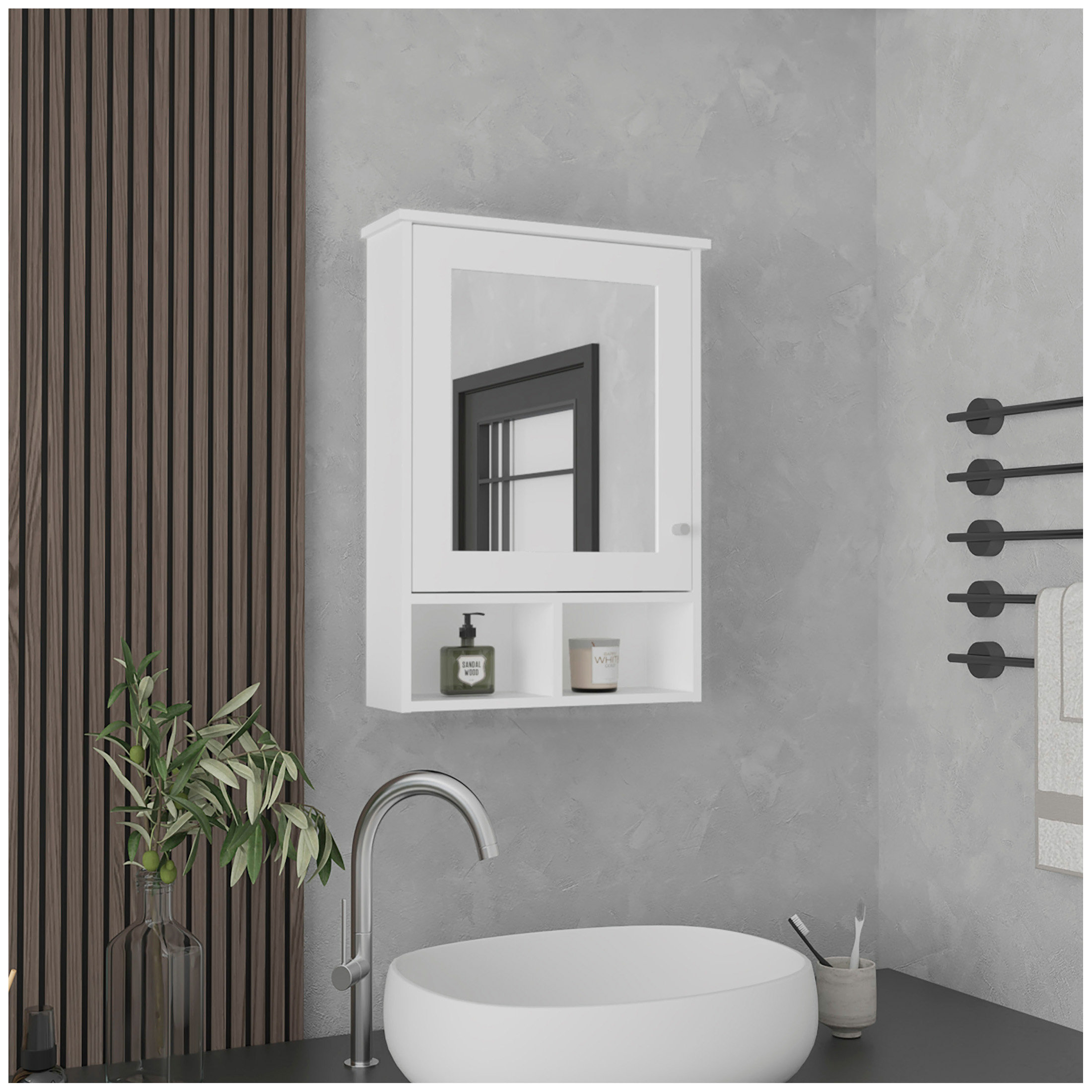 Red Barrel Studio® Vina Medicine Cabinet with Mirror Door 29" High ...