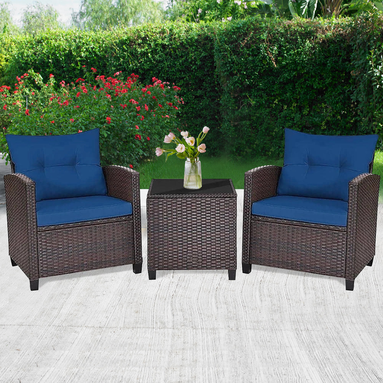 Winston Porter Patio Conversation Seating Group - Wayfair Canada