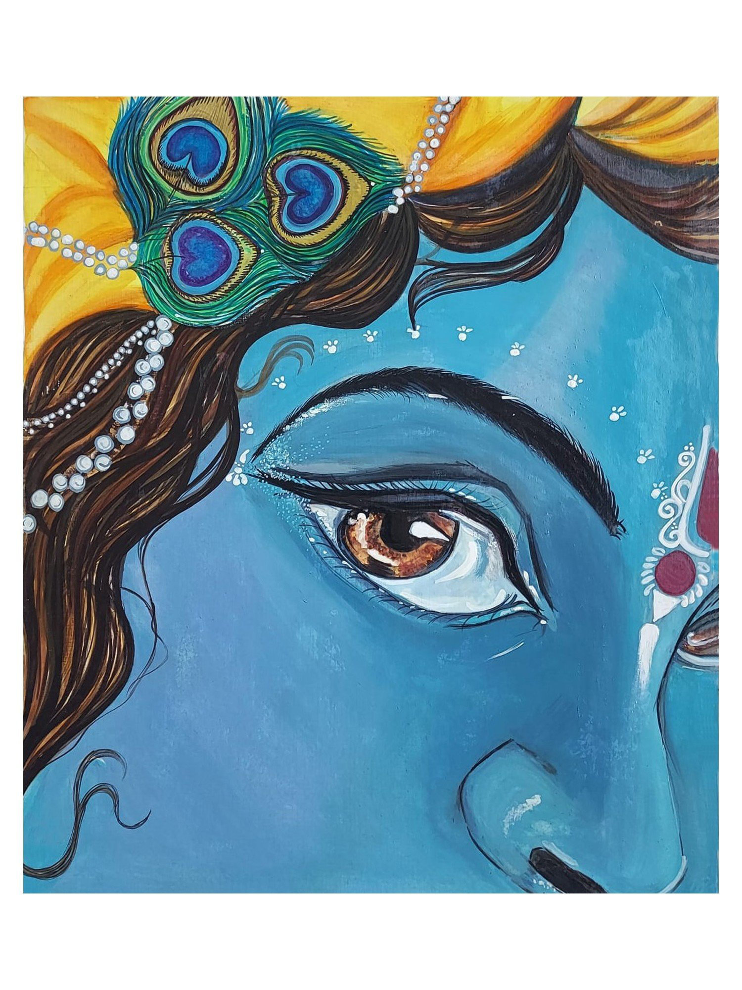 Bungalow Rose Krishna Eyes | Poster Color Painting | By Aditi Junnare ...
