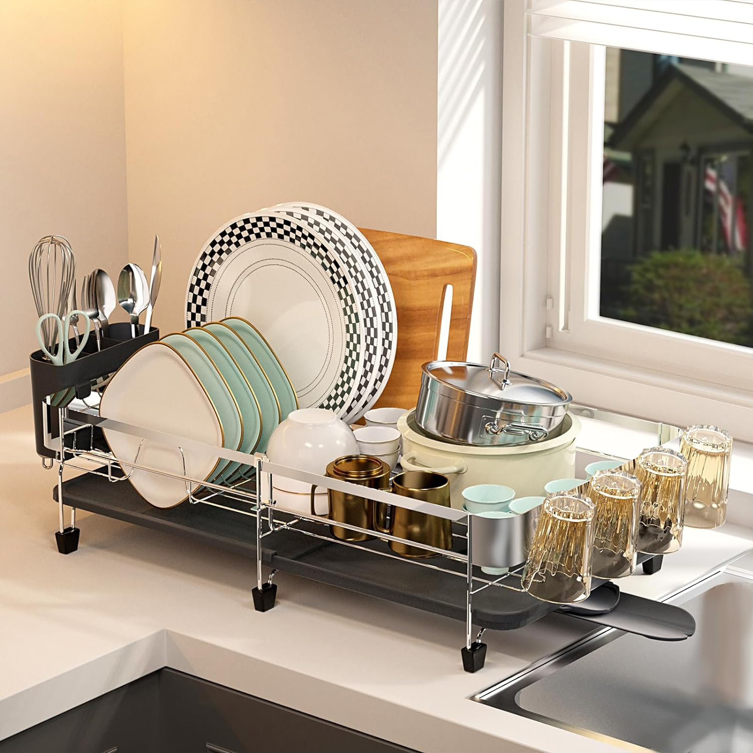 WOOD YOU OF GAINESVILLE, INC. Dish Drying Rack, Dish Rack With ...