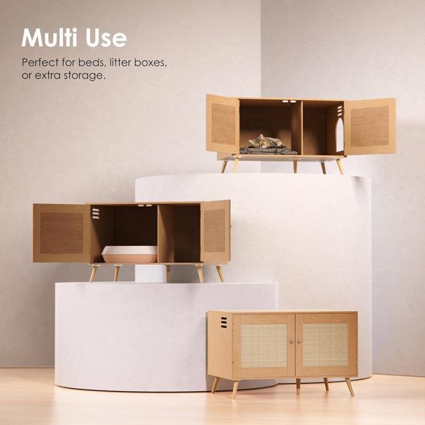 Tucker Murphy Pet™ Hidden Cat Litter Box Furniture Cat Cabinet With ...