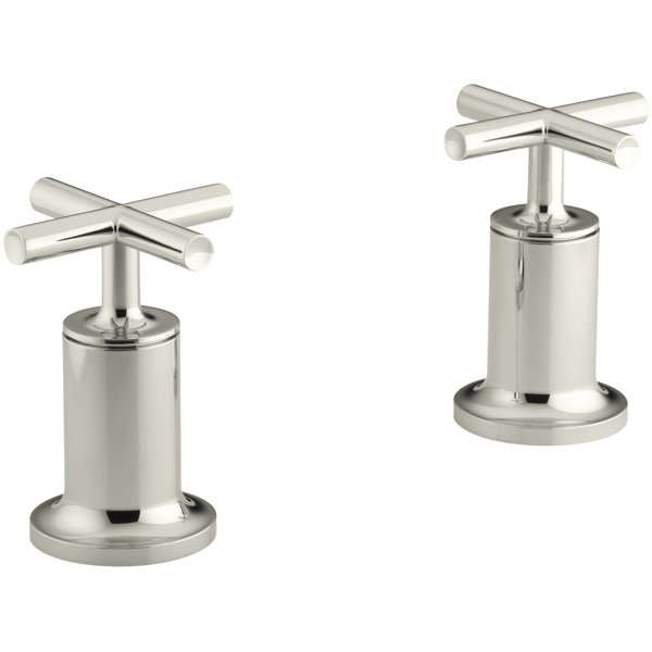 Purist® Deck- or Wall-Mount High-Flow Bath Valve Trim with Cross Handle ...