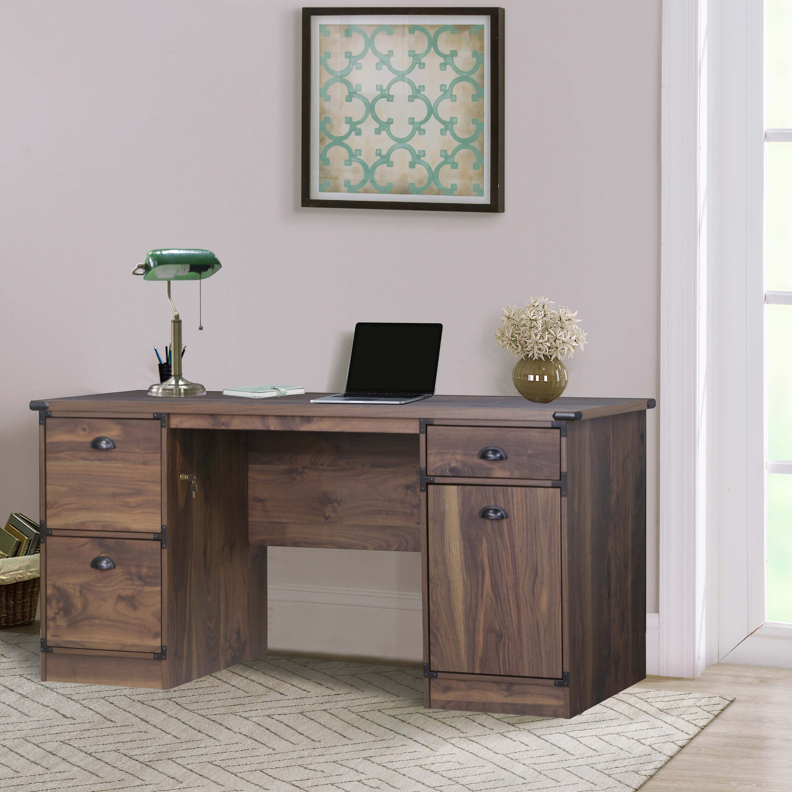Laurel Foundry Modern Farmhouse Philo Executive Desk & Reviews | Wayfair