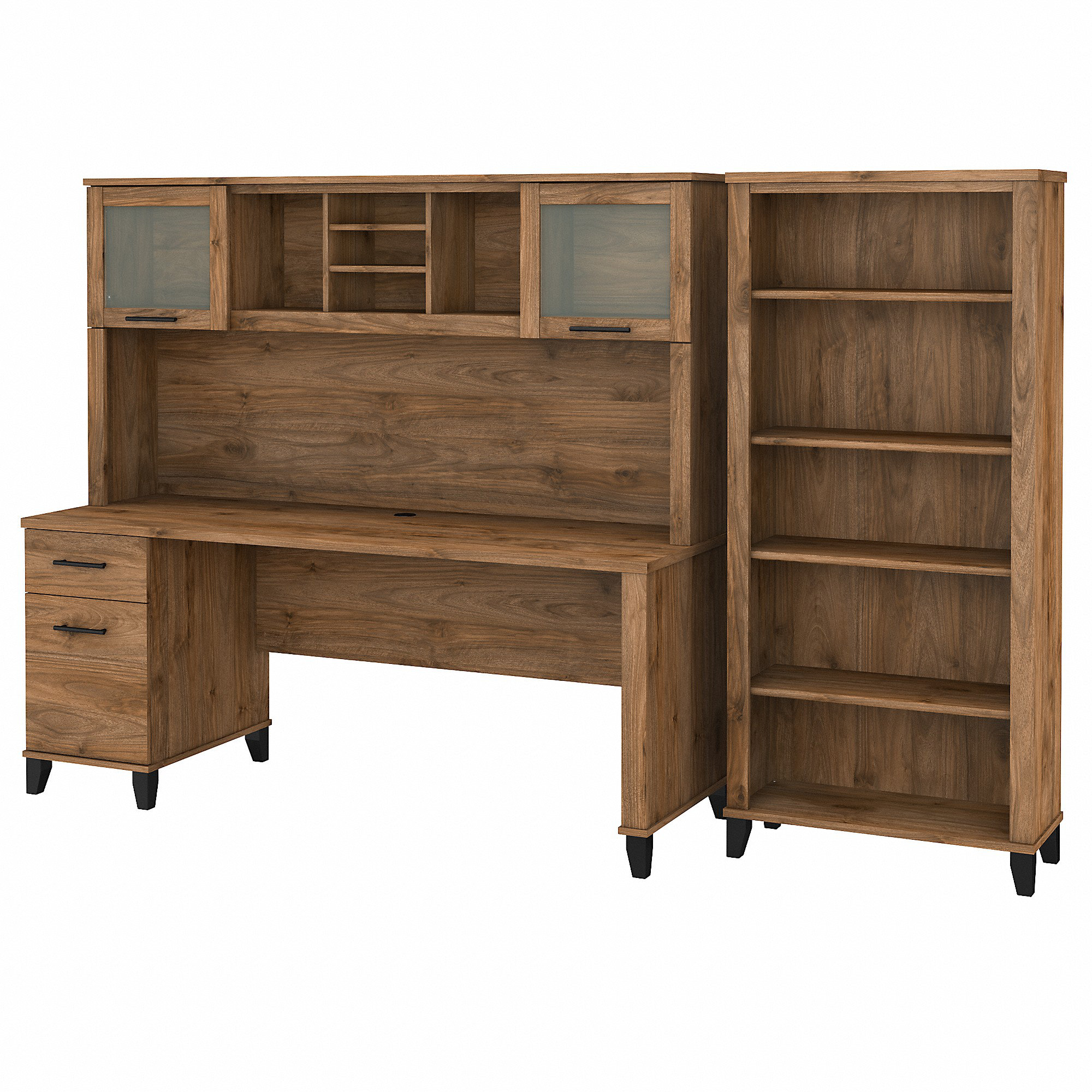 Inbox Zero Ovia Desk with Hutch & Reviews | Wayfair