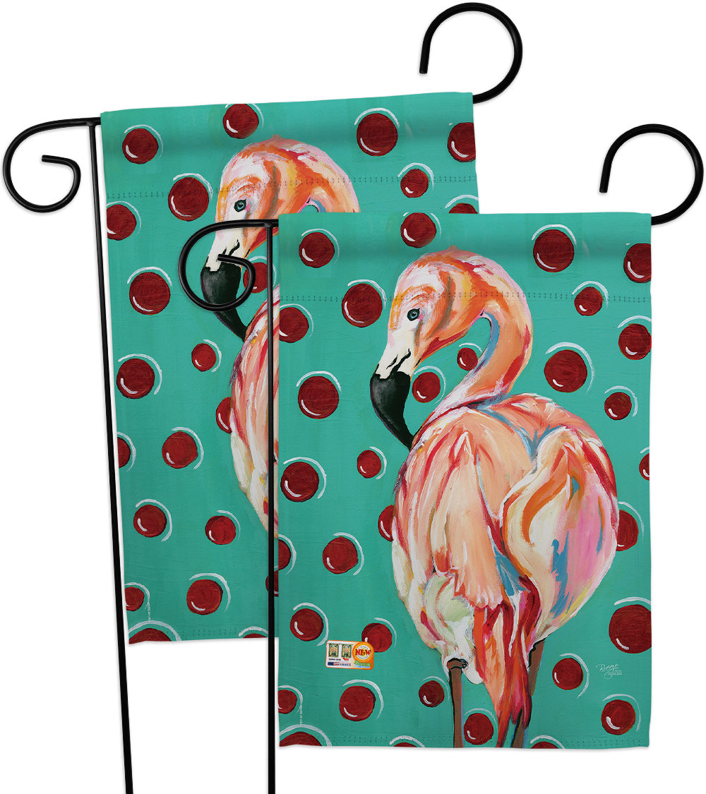 Breeze Decor Flamingo 2-Sided Polyester 19 x 13 in. Garden Flag | Wayfair