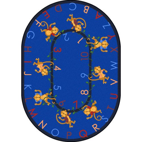Joy Carpets Educational Monkey Business by Joy Carpets Area Rug | Wayfair