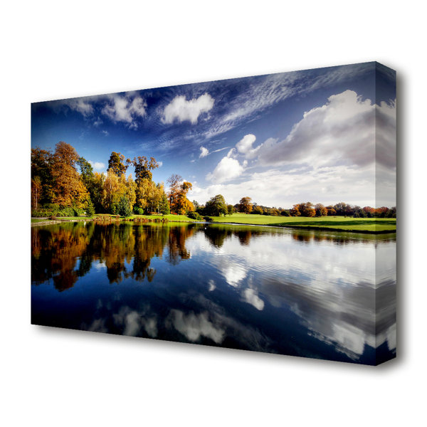 East Urban Home Lake Reflection Sky - Wrapped Canvas Print | Wayfair.co.uk