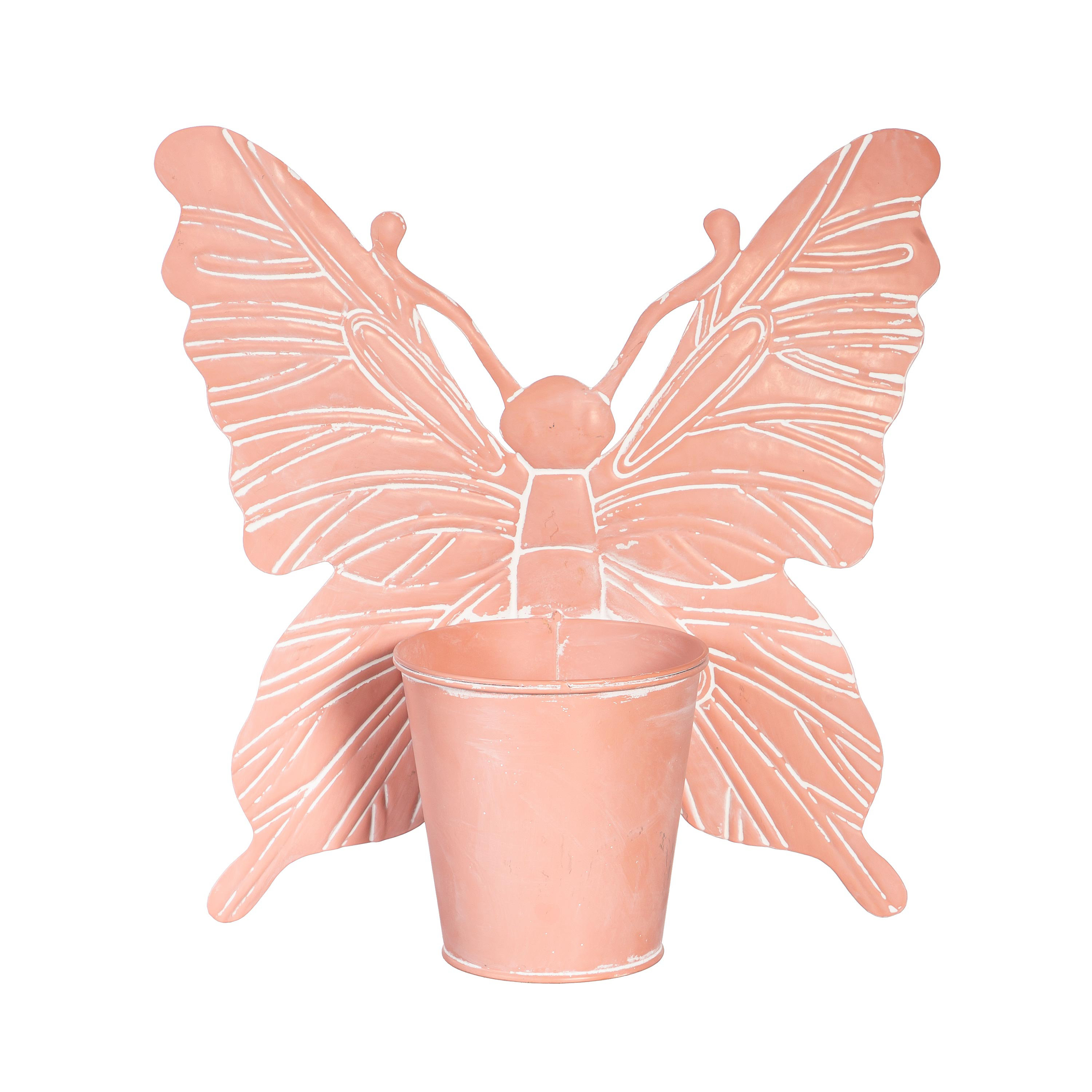 Rosalind Wheeler Metal Butterfly Planter | Wayfair
