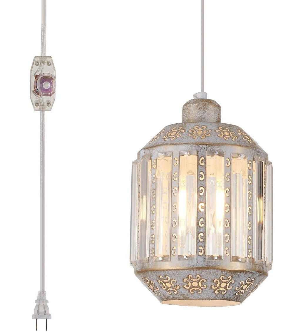 Ophelia & Co. Hanging Lamps Swag Lights Plug In Pendant Light 16FT Cord ...