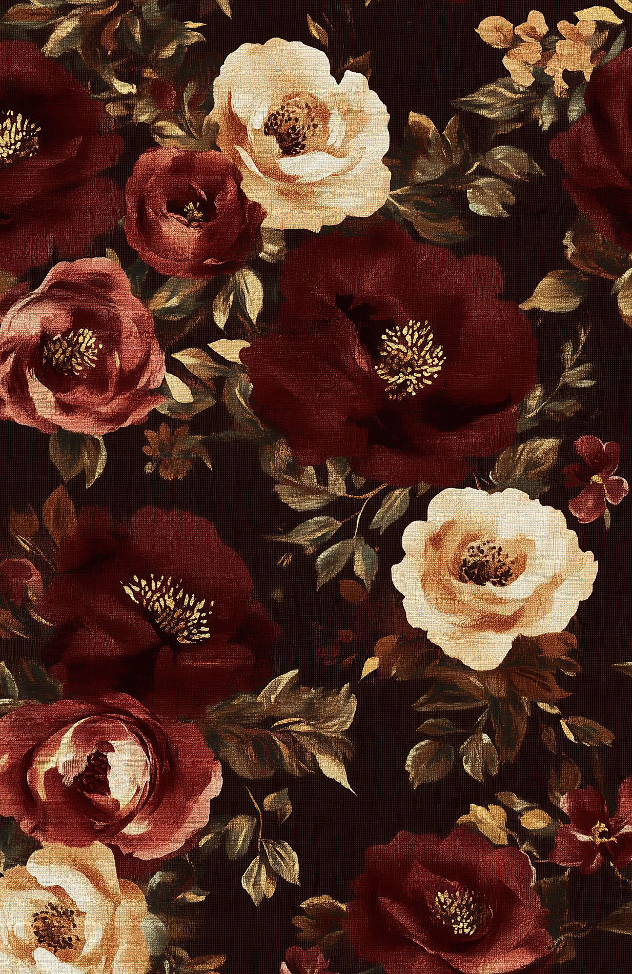 maroon patterned wallpaper